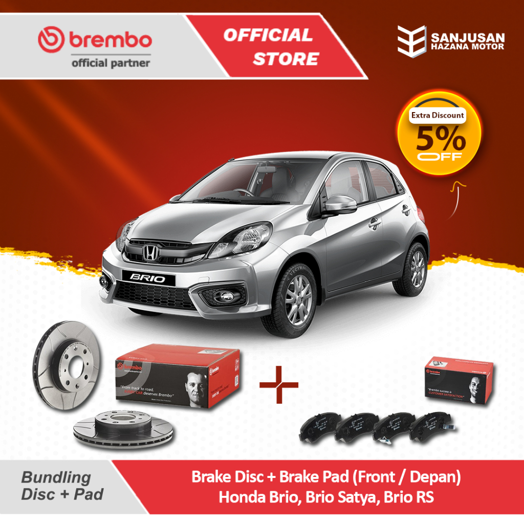 Jual SPECIAL BUNDLING Brake Disc + Brake Pad Brio (Front) | Shopee ...