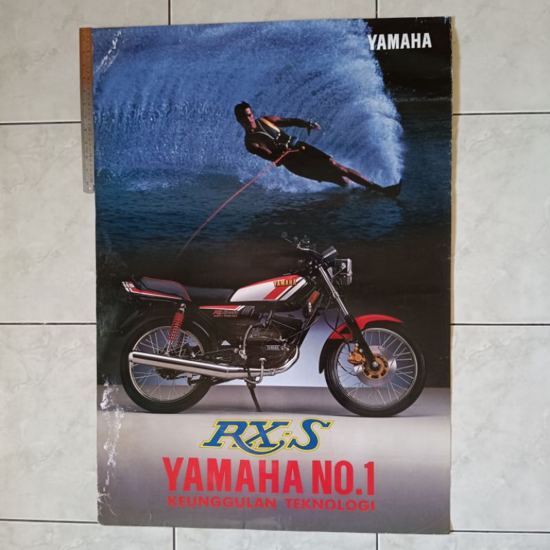 Jual Poster brosur katalog iklan jumbo jadul lawas ex dealer Yamaha RXS RX S/RX Special 1991 ORI ...