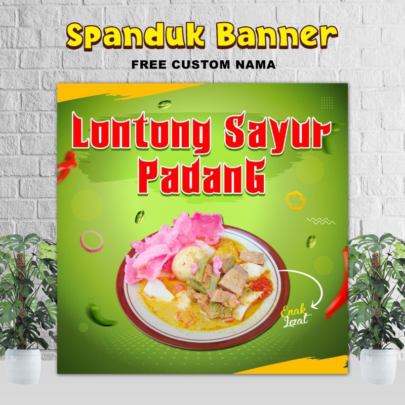 Jual SPANDUK BANNER LONTONG SAYUR PADANG FREE CUSTOM DESAIN | Shopee ...