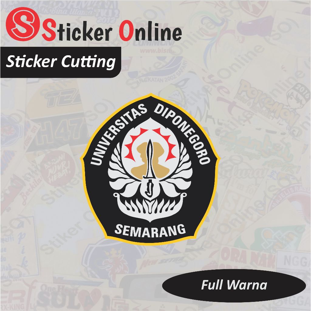 Jual Stiker Universitas Diponegoro UNDIP | Sticker Cutting Motor Mobil ...
