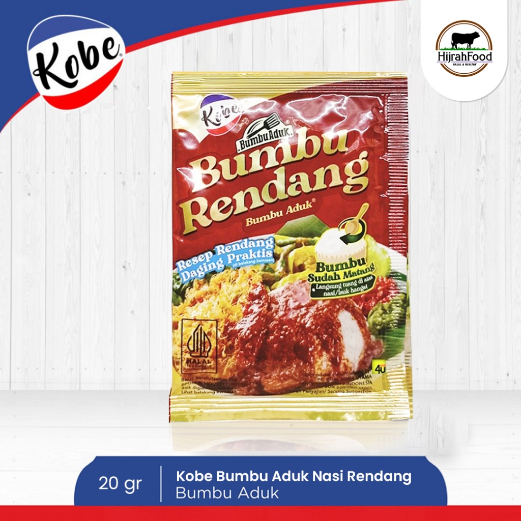 Jual Kobe Bumbu Aduk Rendang Daging Praktis Sudah Matang 20gr | Shopee ...