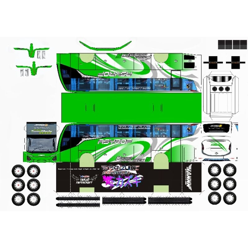 Jual lembaran papercraft bus msm asyrof Fadel baby bos maudi yellow sky ...