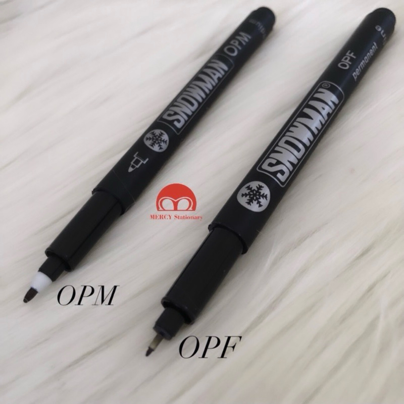 Jual Spidol OHP Marker Snowman OPF OPM Permanent atk | Shopee Indonesia