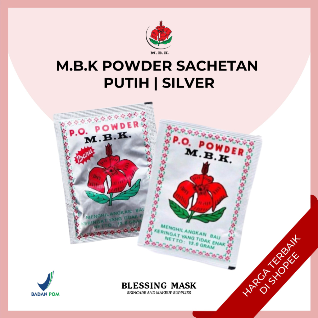 Jual MBK Powder Sachetan Putih | Silver | Deodorant Powder | Shopee ...
