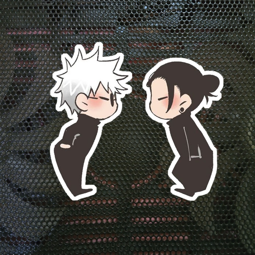 Jual Sticker Decal Vinyl Tahan Air Gojo dan Geto Hadapan Chibi Anime ...
