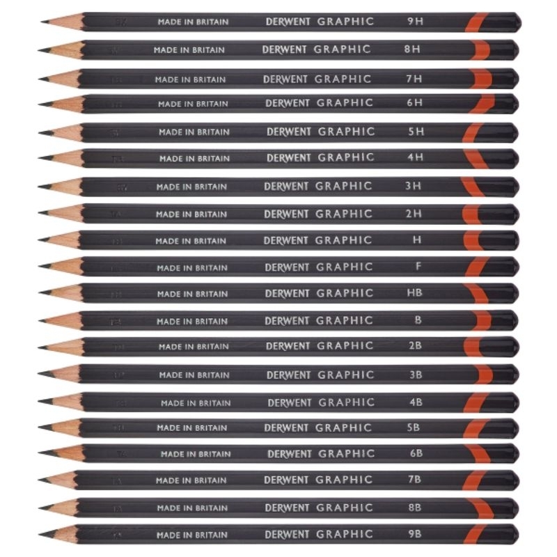 Jual Pensil Sketsa Derwent Graphic Pencil 9B 8B 7B 6B 5B 4B 3B 2B B HB ...