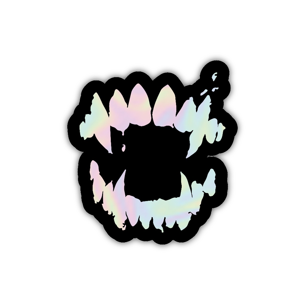 Jual sticker gigi taring, stiker hologram satuan- Z050 | Shopee Indonesia