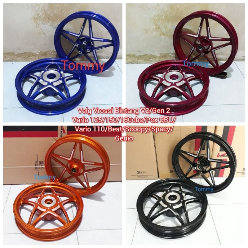 Jual Velg V rossi Bintang V2 Vario 110 125 150 160 Stylo CBS Scoopy ...