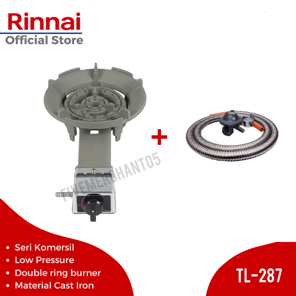 Jual Kompor Mawar Rinnai TL 287 Gas Stove Komersil Dagang Jualan TL287 ...