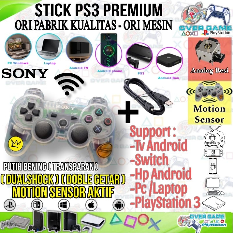 Jual JOYSTICK PS3 MOTION SENSOR AKTIF PREMIUM SULTAN | Shopee Indonesia