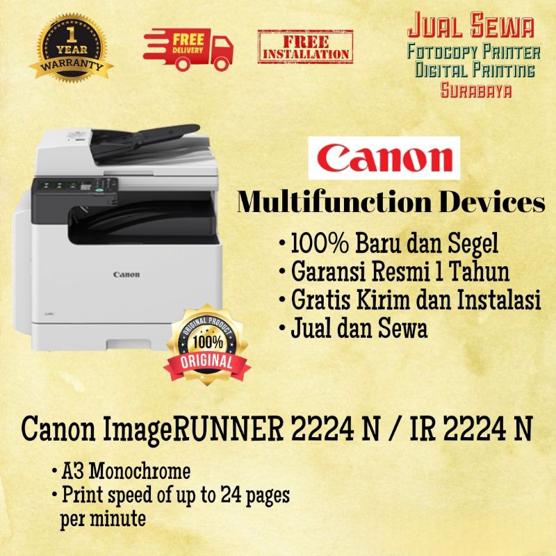 Jual Fotocopy Fotokopi Fotocopi Canon ImageRUNNER 2224 N / IR 2224 N | Shopee Indonesia
