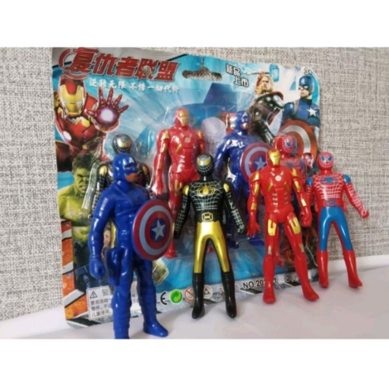 Jual Mainan Anak Cowok 1 set Terdiri dari 4 Karakter Superhero | Shopee ...