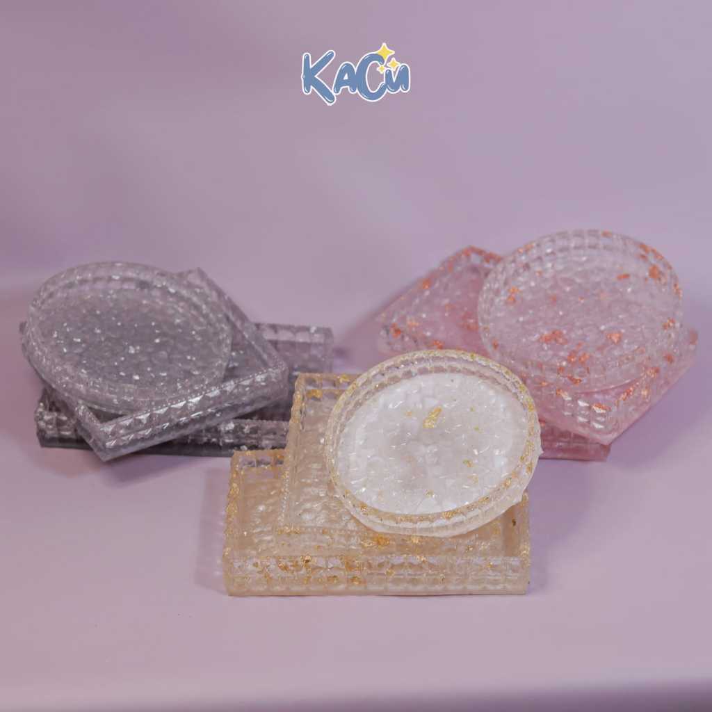 Jual Nampan Diamond Resin Mewah | Tatakan Gelas | Display Perhiasan ...