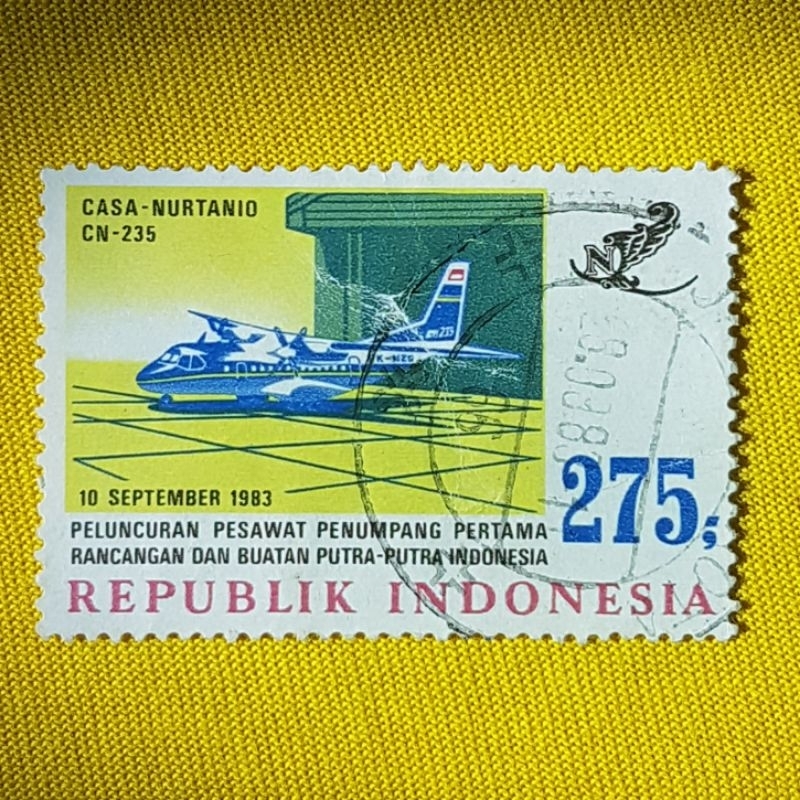 Jual Perangko Langka CN235 Peluncuran Pertama Pesawat Buatan Anak ...