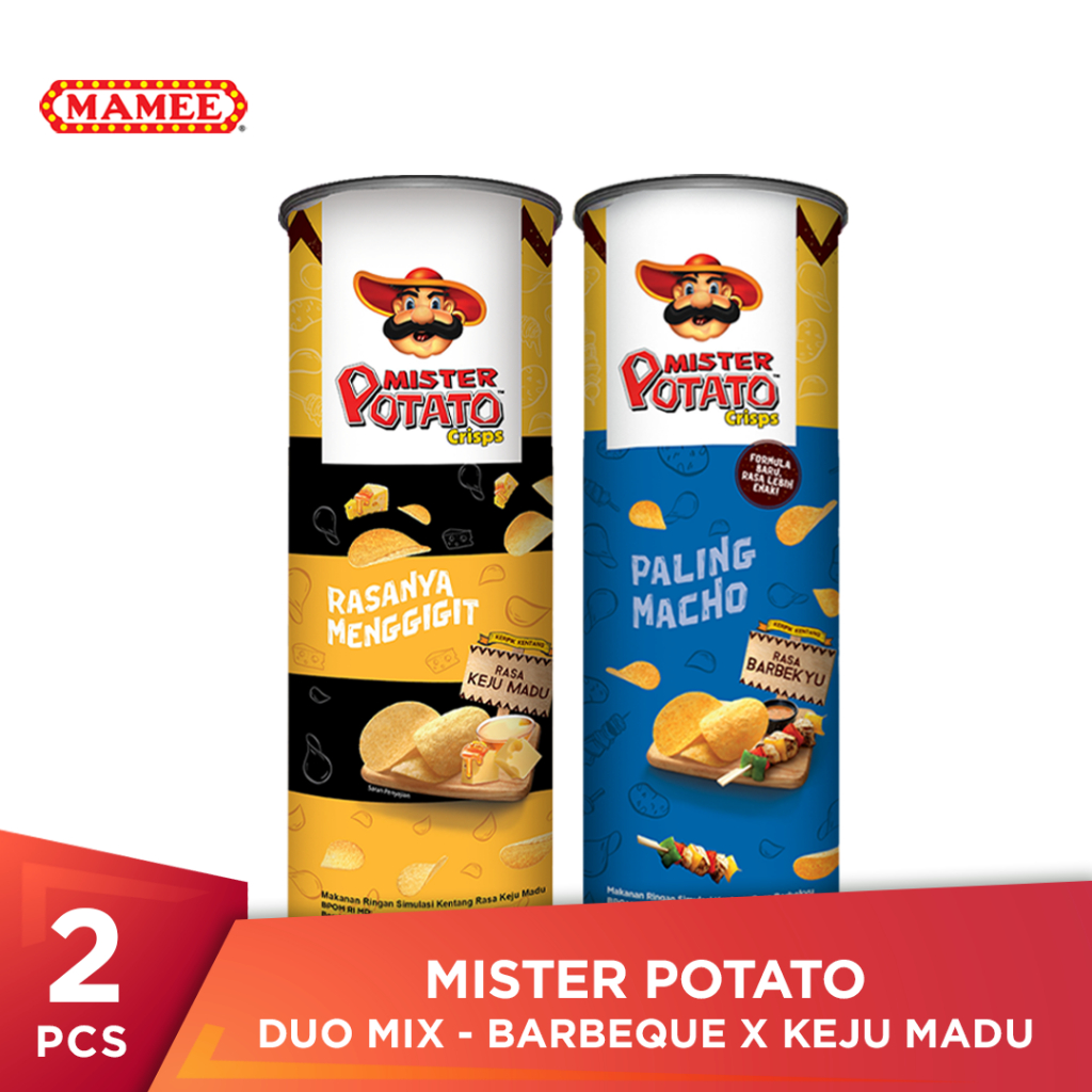 Jual Mister Potato Crisps Duo Mix - Barbeque x Keju Madu (New) | Shopee ...