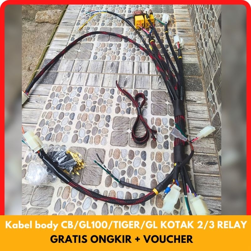 Jual Kabel body CB/GL100/TIGER/GL KOTAK 2/3 RELAY KUALITAS BAGUS ...