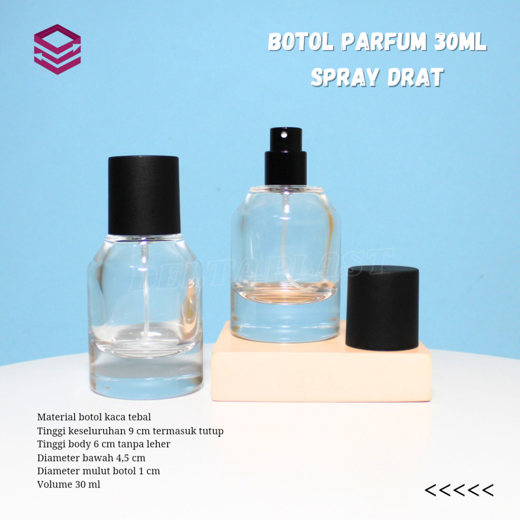 Jual PX207 Botol Parfum 30ml spray drat / Botol Kaca Parfum Hertic 30ml ...
