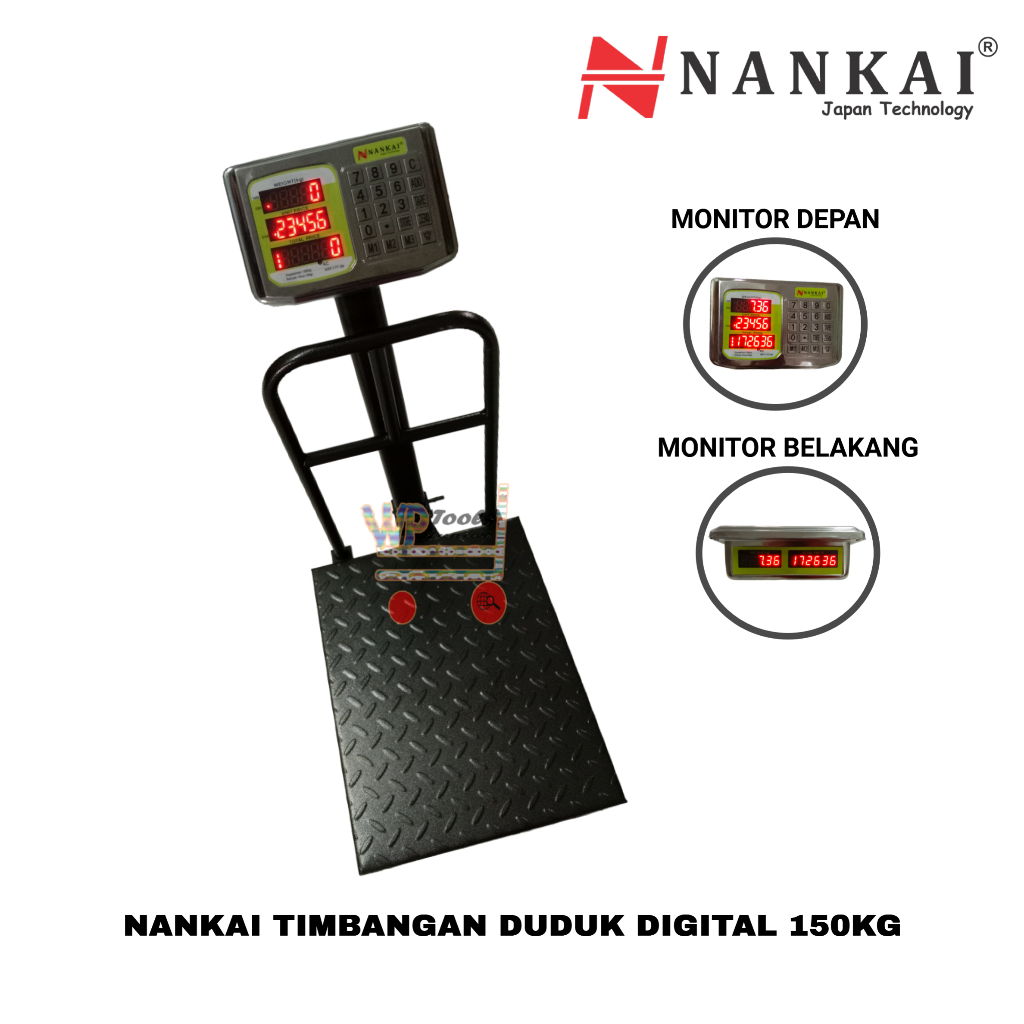Jual Timbangan Duduk Digital Rail NANKAI 150KG / Nankai Timbangan Barang Berdiri Prince Digital ...