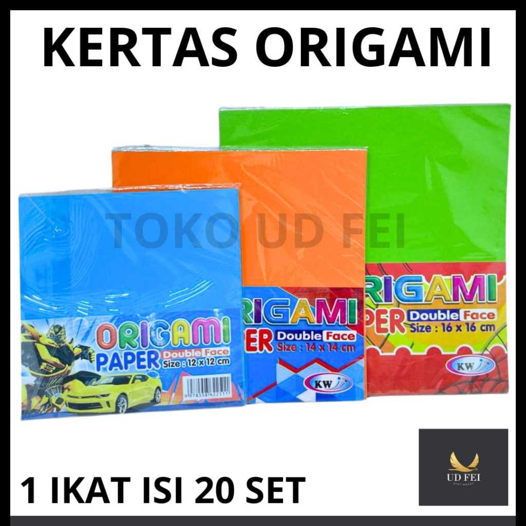 Jual (1 PACK) Kertas Origami 12x12/ Kertas Lipat ukuran 12x12/ Kertas ...