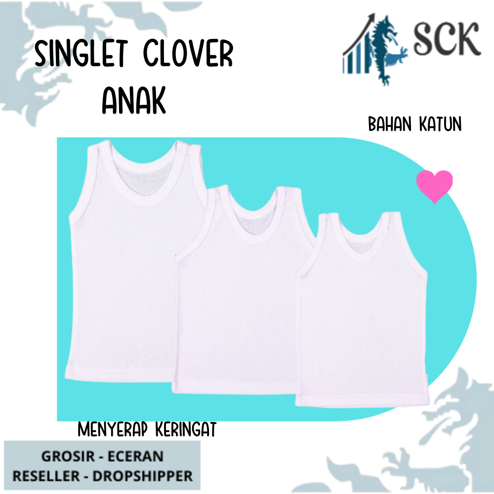 Jual [ISI 3] Kaos Dalam Anak CLOVER Premium Halus / Pakaian Dalam Anak ...