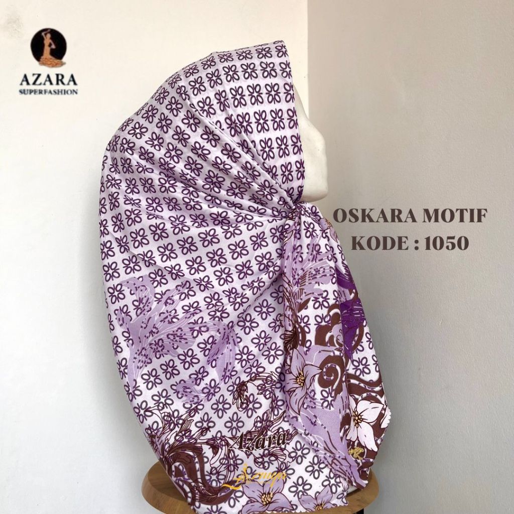 Jual Azara Motif part 1 Scarf Kerudung Hijab Segi Empat (Voal Motif ...