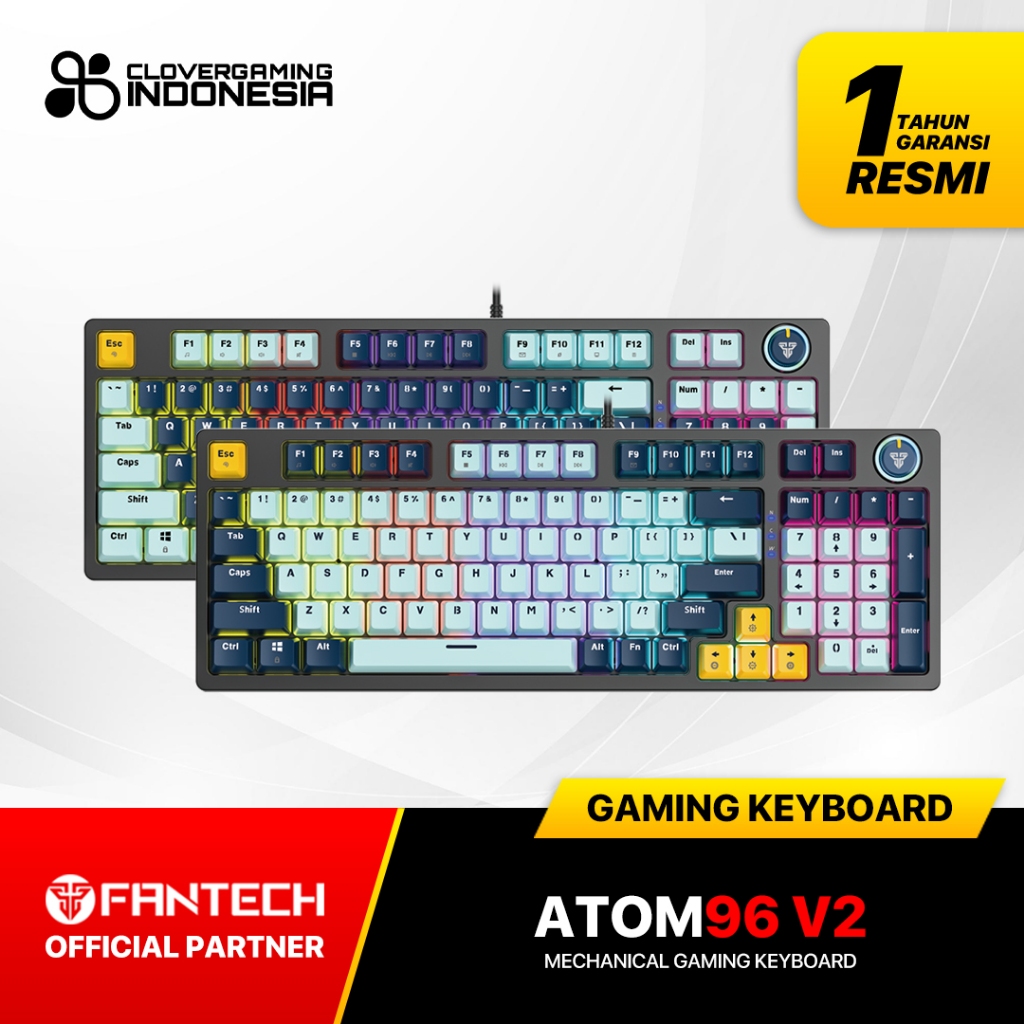 Jual Fantech Atom96 / Atom 96 Mizu Edition Mechanical Gaming Keyboard Hotswap | Shopee Indonesia