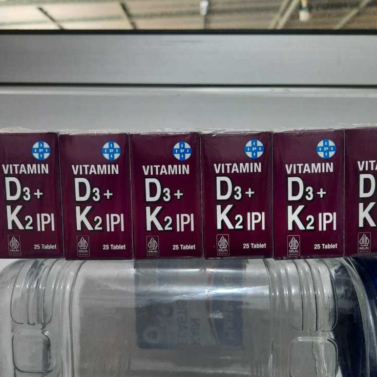 Jual Vitamin D3+K2 IPI 1 botol isi 25 tablet, vitamin suplemen harian ...