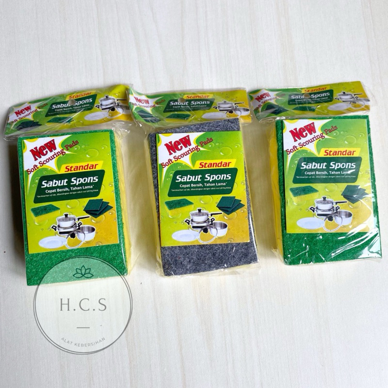 Jual Spon Cuci Piring Sabut Busa | Sponge cuci piring 2 sisi | Shopee ...