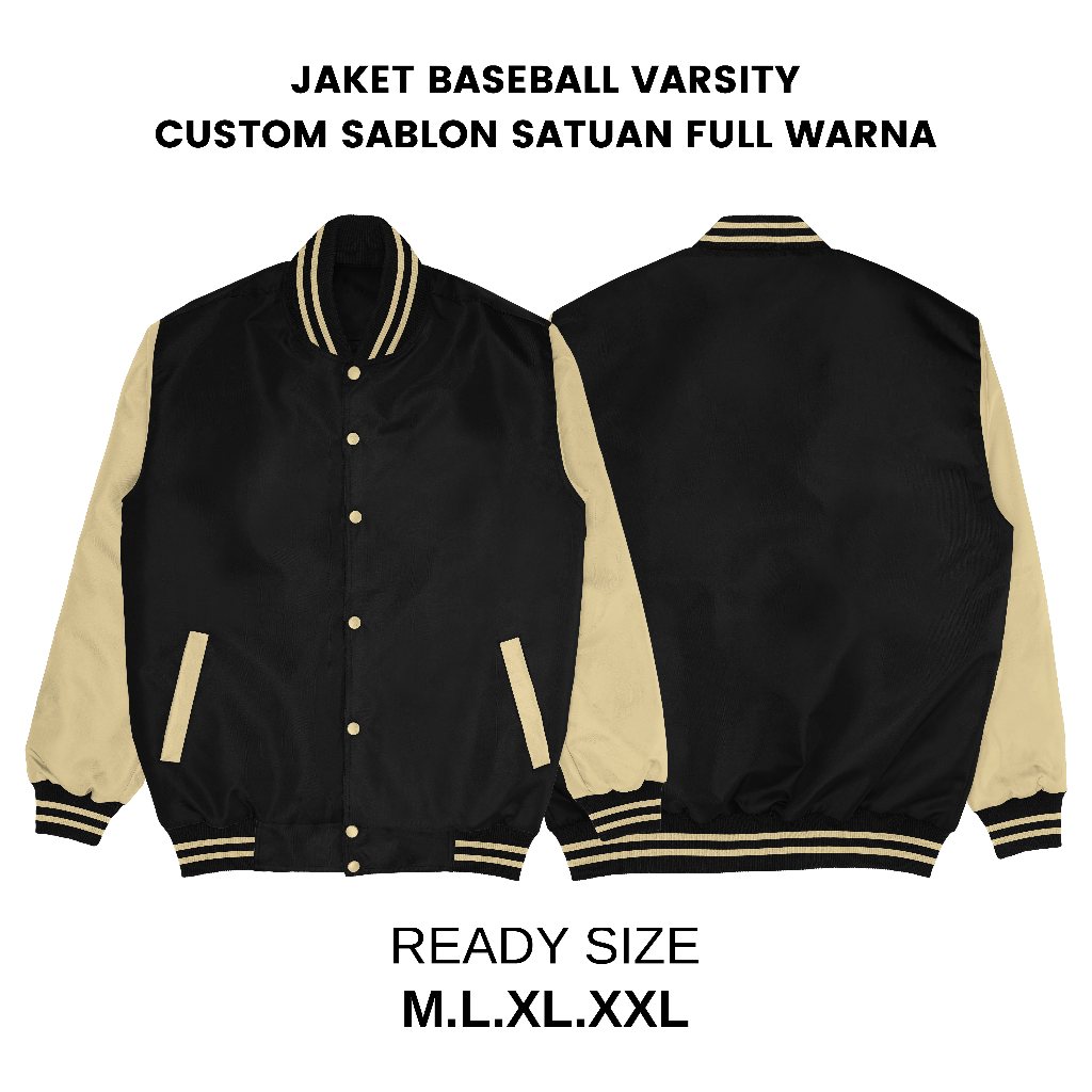 Jual Jaket Baseball Varsity Sablon custom satuan full warna | Shopee ...