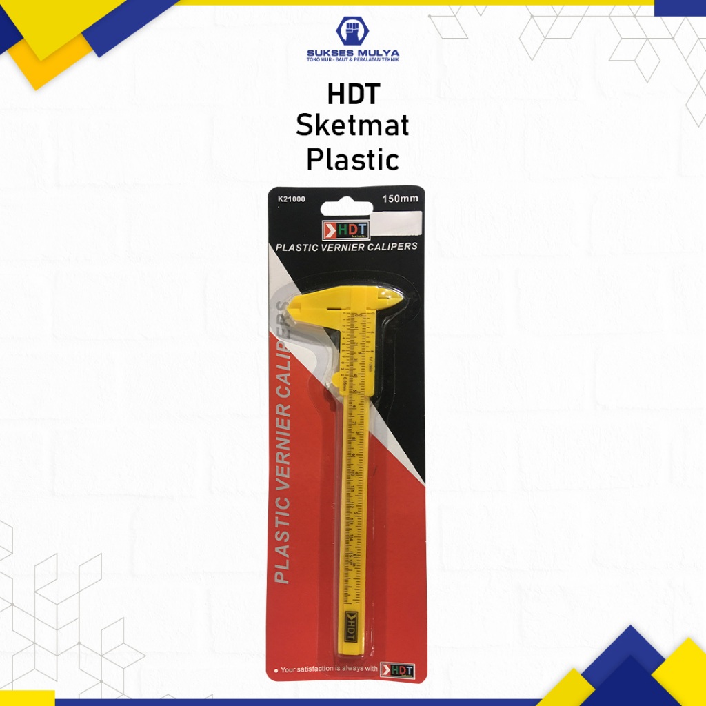 Jual Sketmat PLASTIK HDT Sigmat Jangka Sorong 6" 6inch 0.05mm / Plastic ...