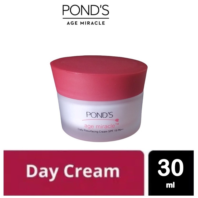 Jual Ponds Age Miracle Daily Resurfacing Day Cream SPF 15 PA++ 30ml | Shopee Indonesia
