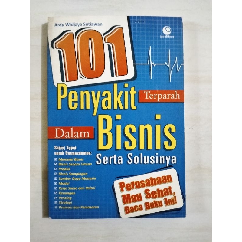 Jual Buku 101 Penyakit Terparah dalam Bisnis Serta Solusinya - Ardy Widjaya Setiawan | Shopee ...