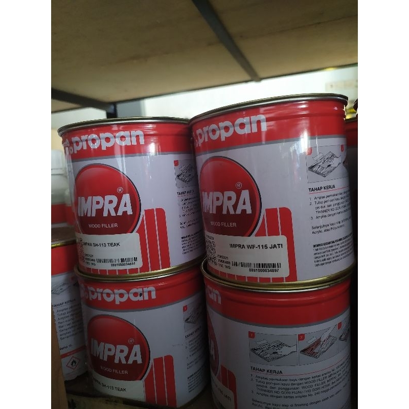 Jual Wood Filler Impra Dempul Jati Teak Sungkai Dempul putih Impra 1 Kg ...