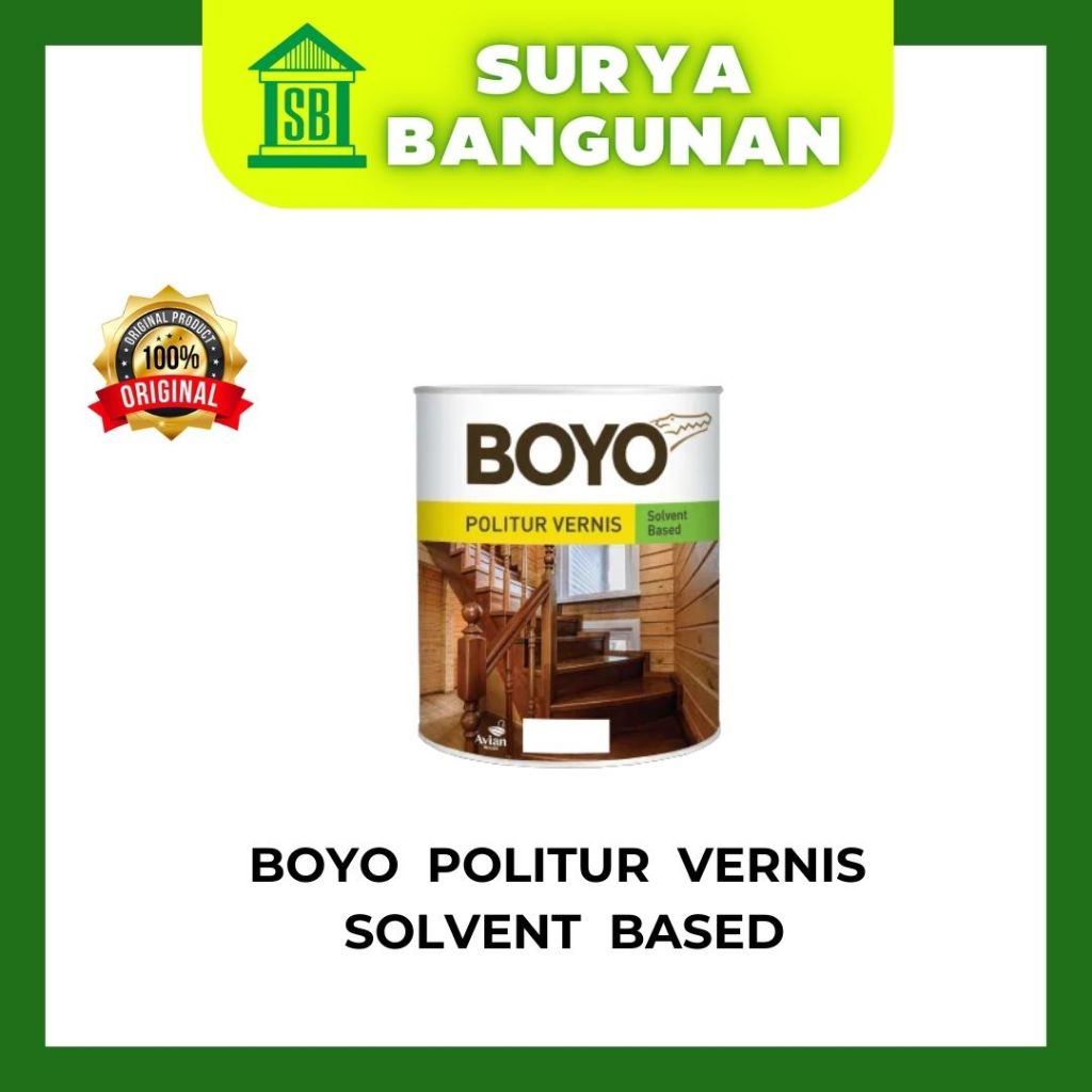Jual Cat Politur Plitur Kayu Boyo 1 kg Warna / Vernish 1 Liter Solvent ...