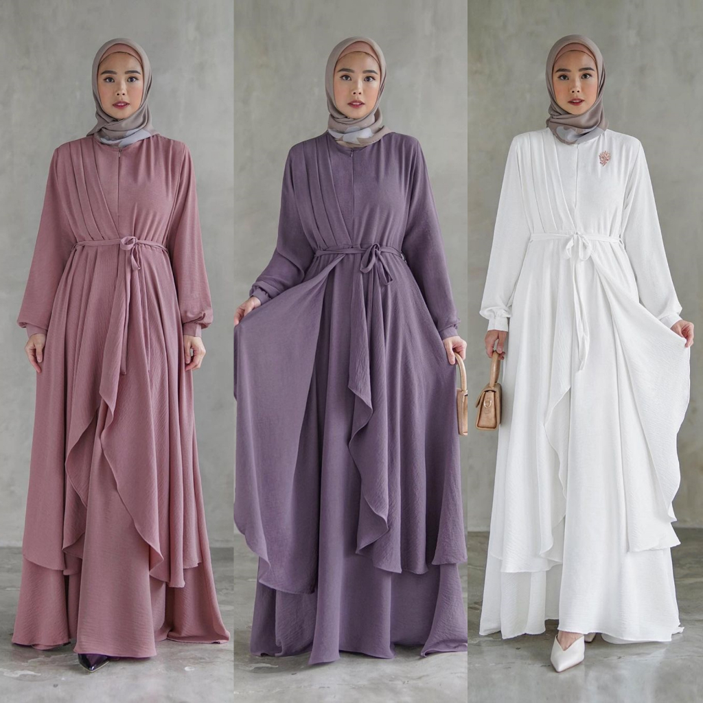 Jual Amanda Long Dress Gamis Casual | Shopee Indonesia