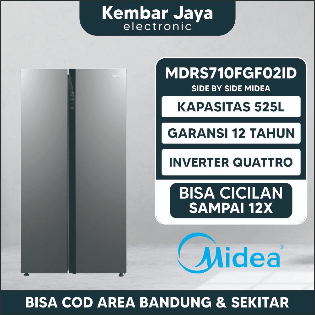 Jual Kulkas MIDEA Side By Side 2 Pintu MDRS710FGF02ID / 525 L GARANSI ...