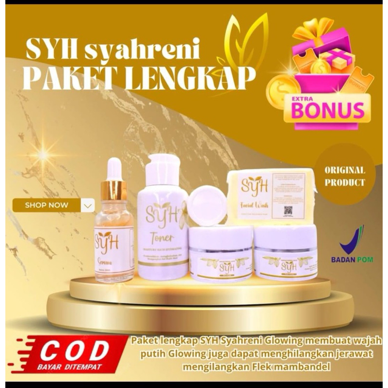 Jual SYH SKIN/PAKET LENGKAP/ CREM FLEK/ SYR GLOWING ORIGINAL ( KEMASAN ...