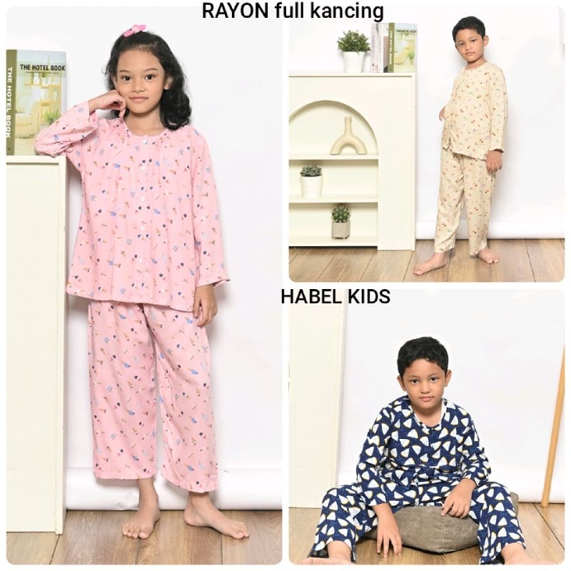 Jual SETELAN ANAK RAYON FULL KANCING PANJANG MEREK HABEL | Shopee Indonesia