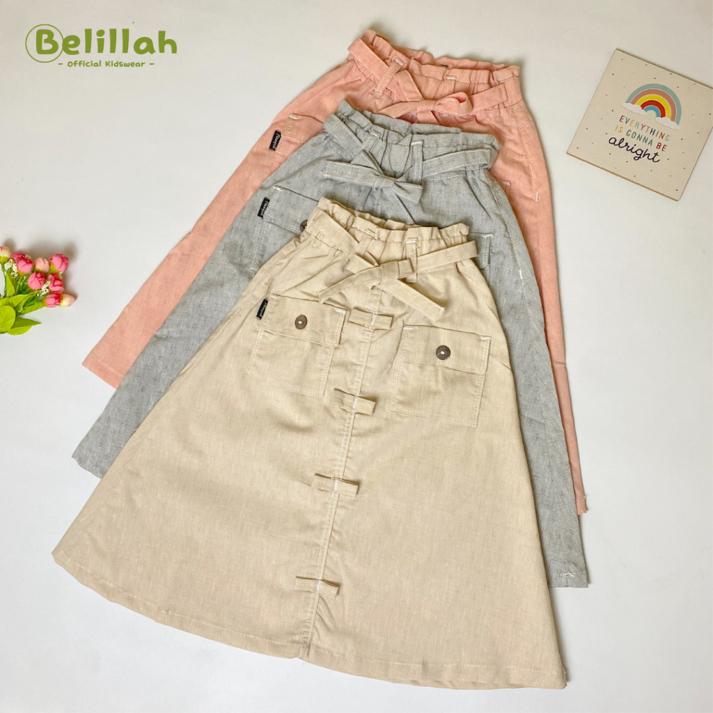 Jual Maryam Rok Anak Perempuan Panjang 4-12 Tahun Rok Katun Midi 7/8 ...