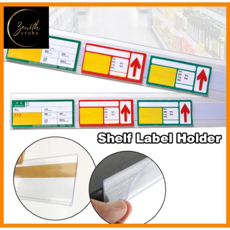 Jual Strip label harga transparant PVC Shelf label holder display label ...