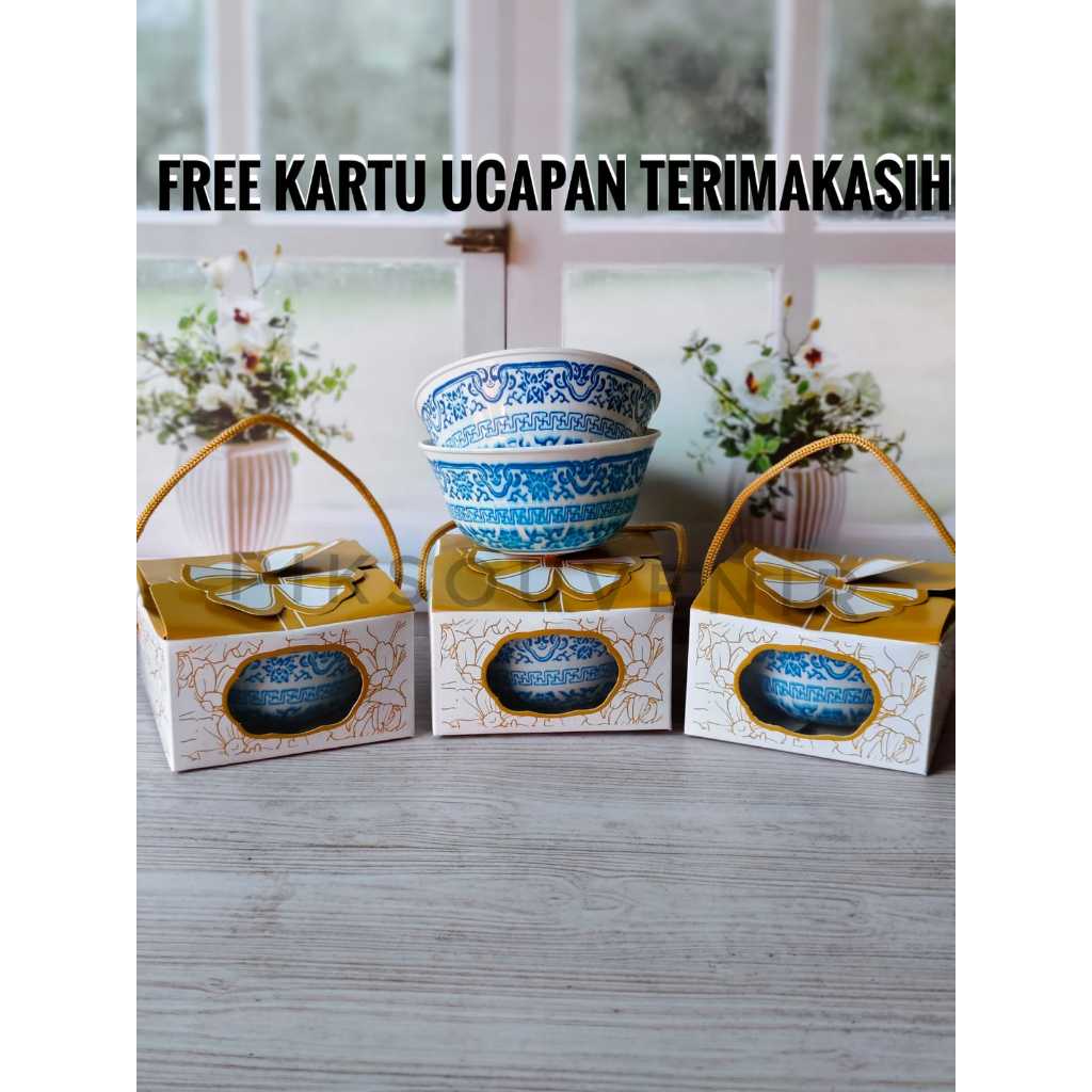 Jual Terbaru ( Isi 50pcs ) Souvenir Mangkok Bulat Motif Batik Kemasan ...