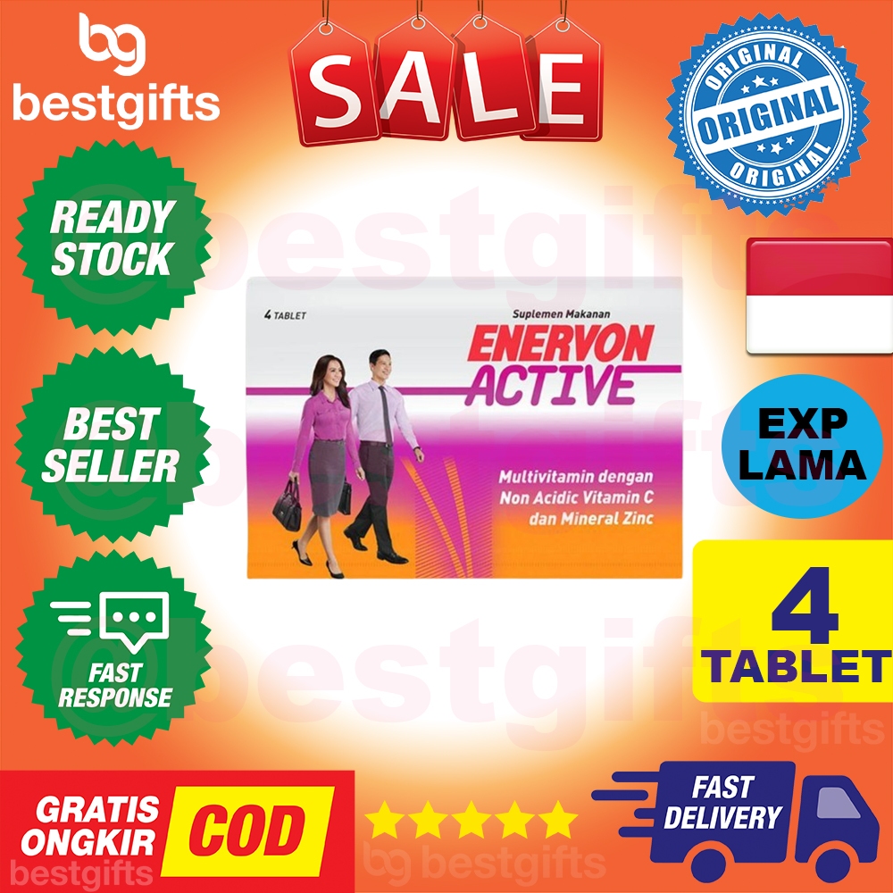 Jual ENERVON ACTIVE MULTIVITAMIN DAN MINERAL IMUN METABOLISME 4 TABLET ...