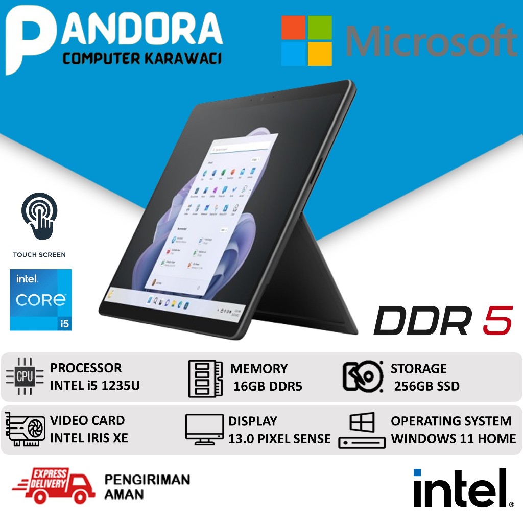 Jual MICROSOFT SURFACE PRO 9 INTEL i5 RAM 16GB 256GB SSD WINDOWS 11 | Shopee Indonesia