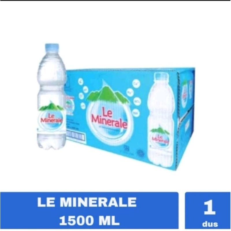 Jual LE MINERAL 1500ML (1,5 L) 1 KARTON ISI 12 BOTOL | Shopee Indonesia