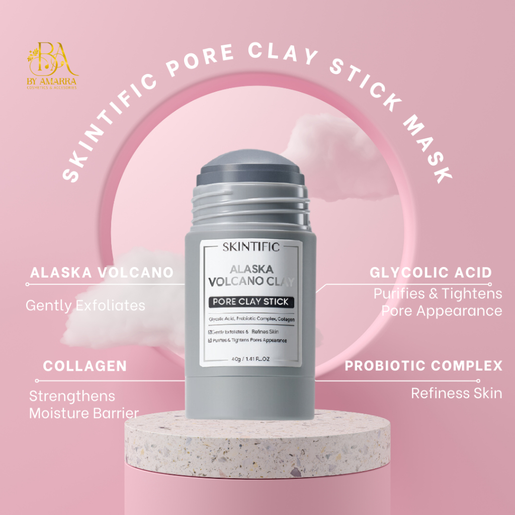Jual SKINTIFIC Mugwort Acne Clay Stick / Alaska Volcano Pore Clay Stick ...