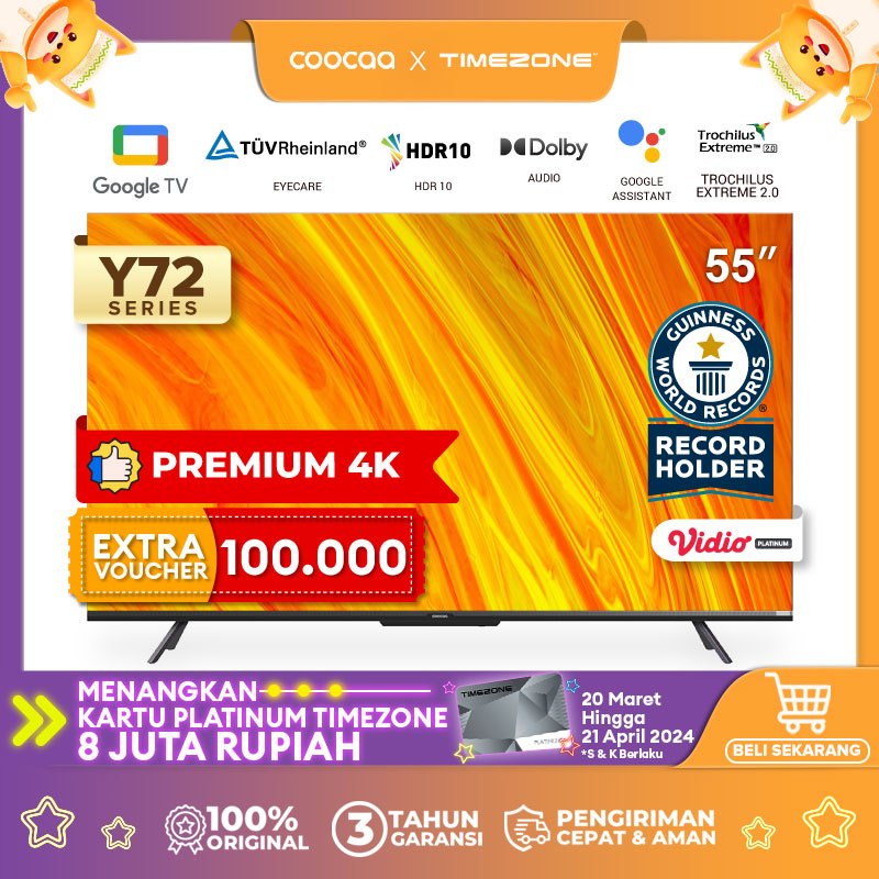 Jual [Google TV]COOCAA 55 inch Smart TV - 4K - UHD - Netflix/Youtube ...