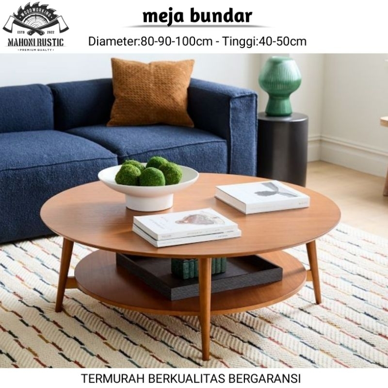 Jual Meja kayu ruang tamu meja kopi top table coffee table | Shopee ...