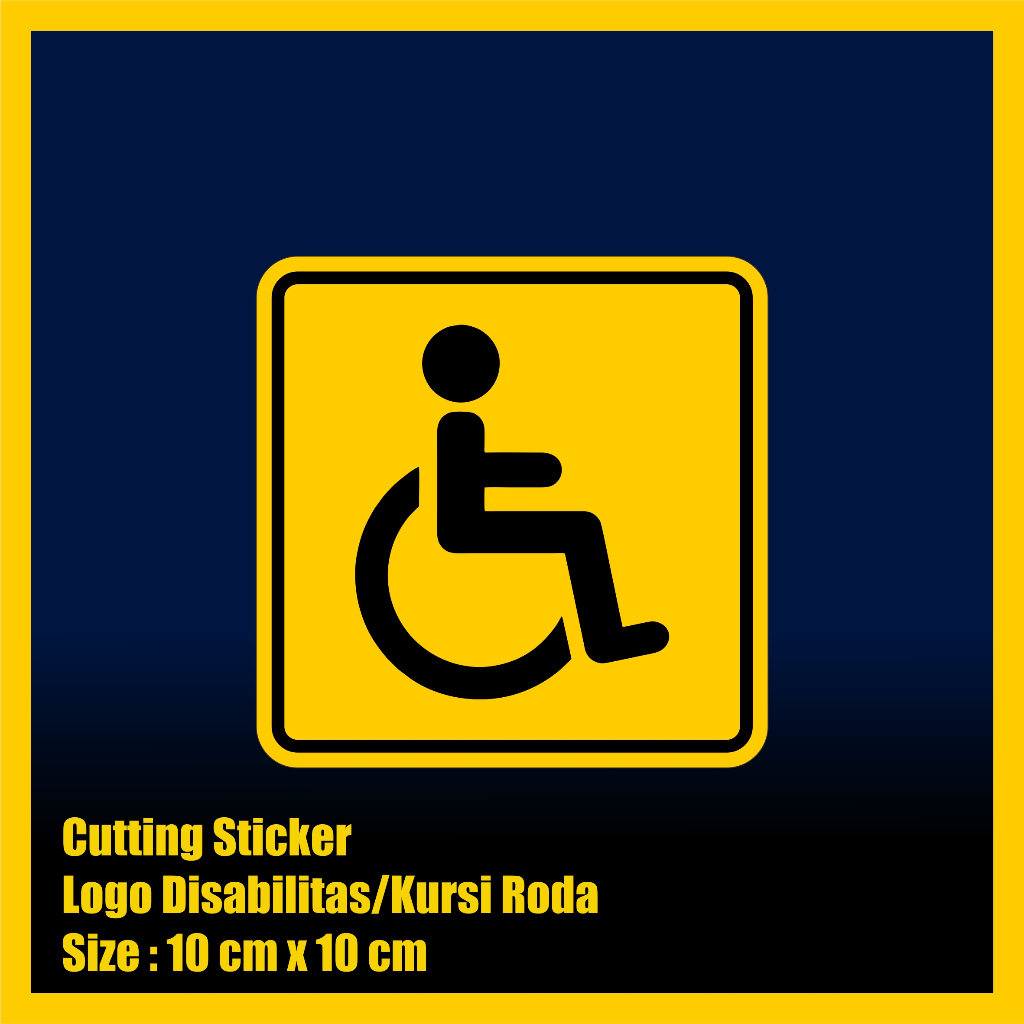 Jual Stiker Cutting Logo Disabilitas - Kursi Roda - Stiker Mobil ...