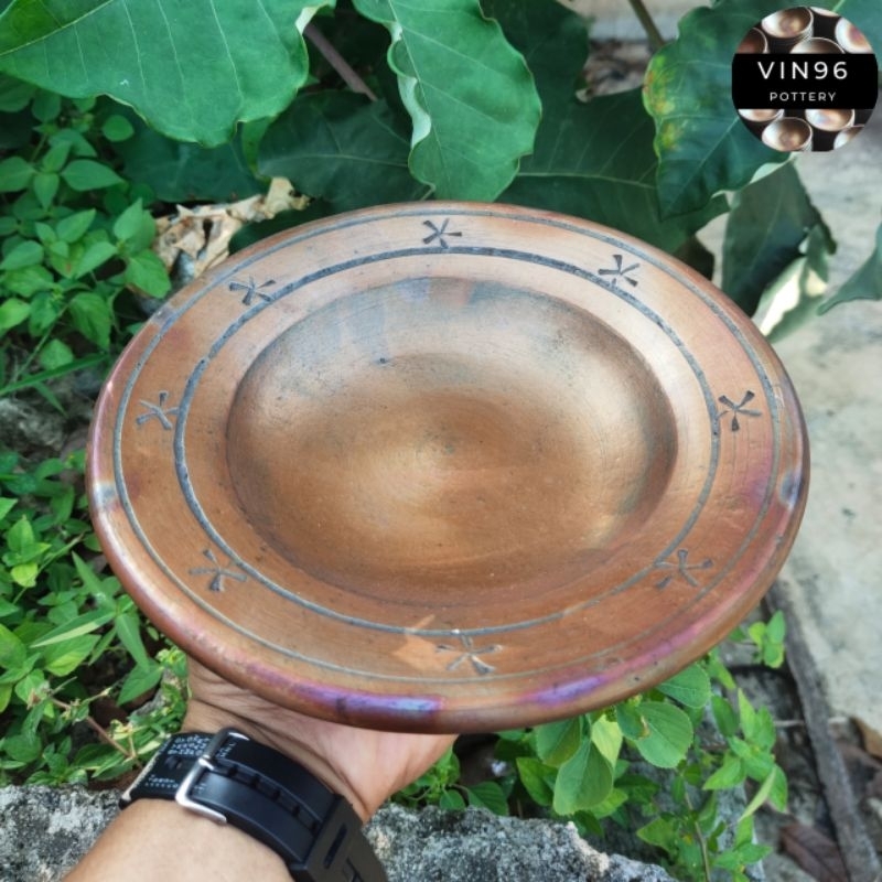 Jual Piring gerabah L20cm / L23cm gerabah tanah liat | Shopee Indonesia