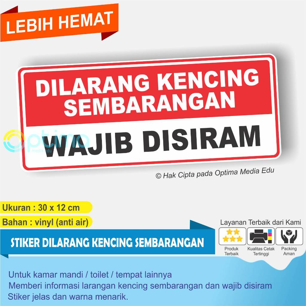 Jual CETAK STIKER DILARANG KENCING SEMBARANGAN WAJIB DISIRAM | Shopee Indonesia